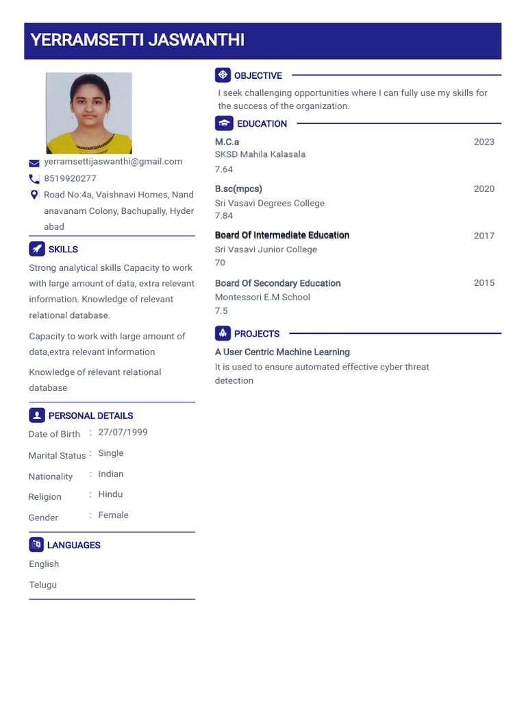 Yerramsetti Jaswanthi | PDF