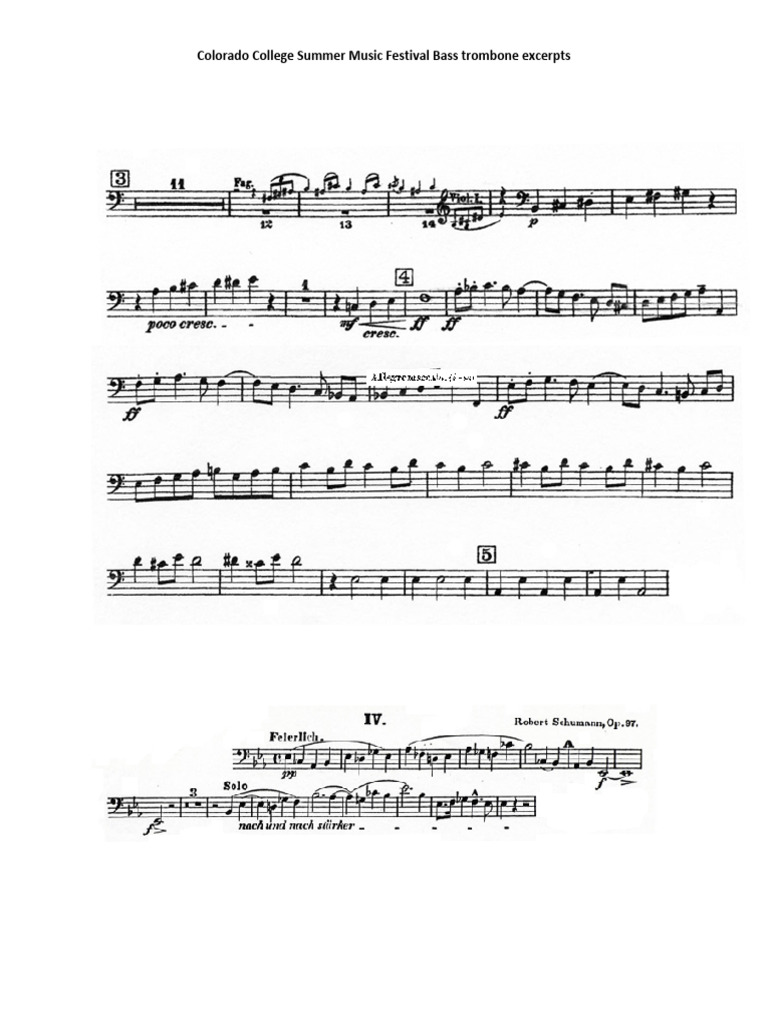 Bass Trombone Excerpts | PDF