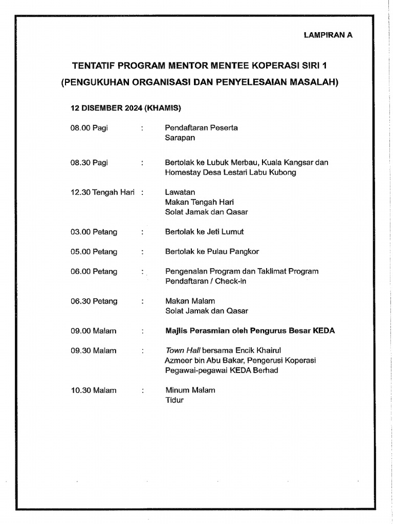 Tentatif Program (Updated) | PDF