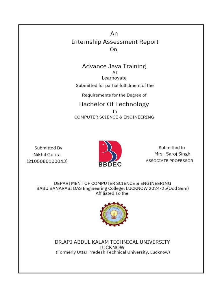 Nikhil Java Advance Training PDF | PDF | Databases | Computing