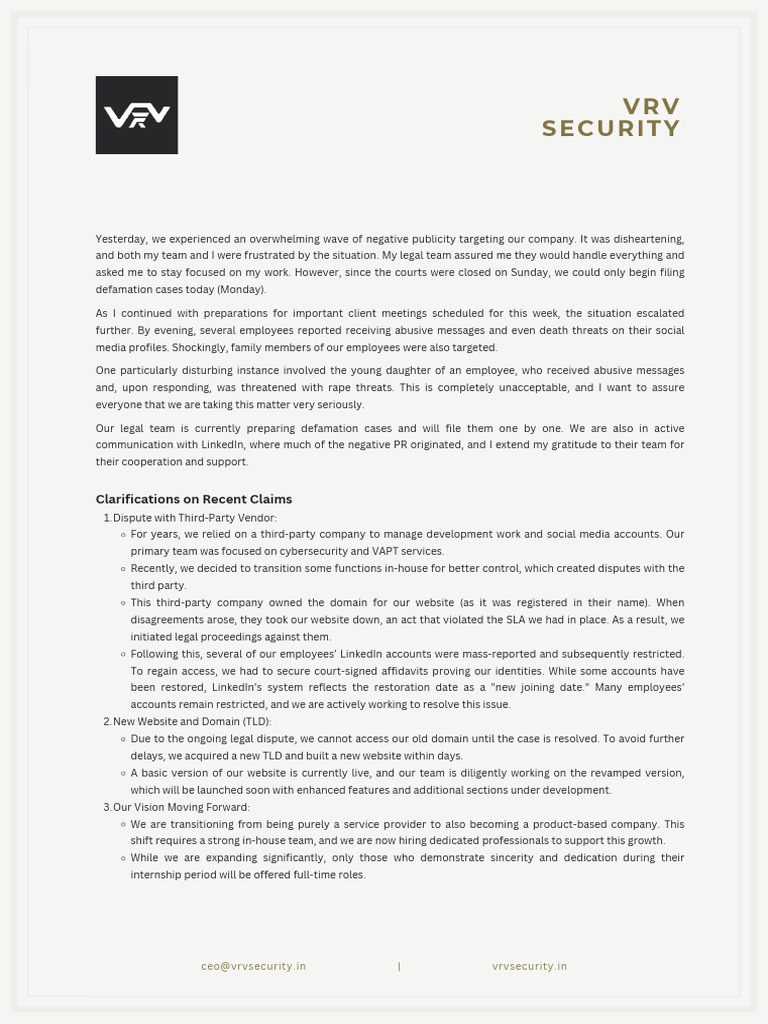 Final Statement | PDF | Linked In