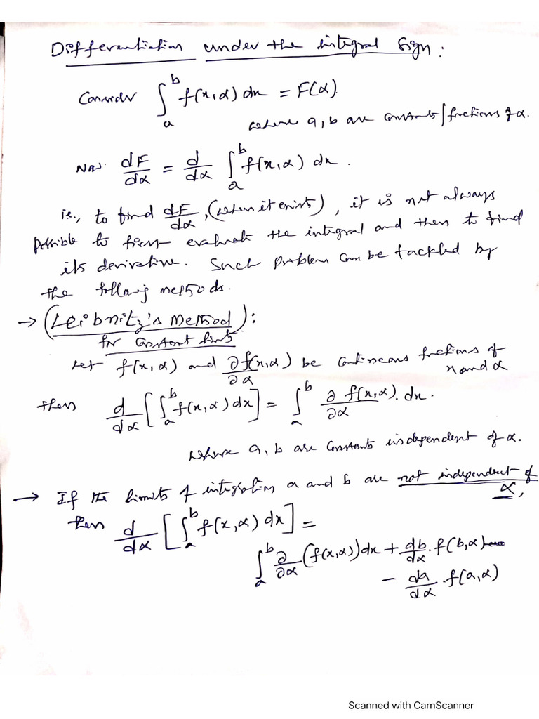 Diff. Under The Integral Sign Leibntz Rule | PDF