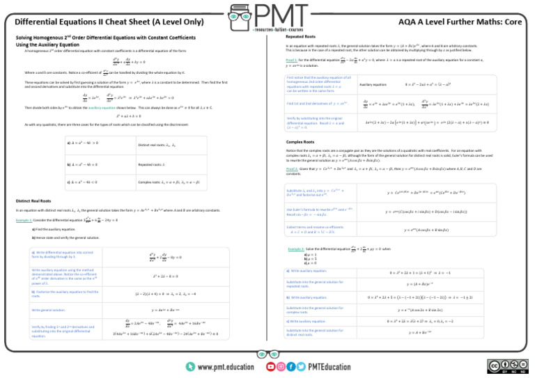 Differential Equations II | PDF | Quadratic Equation | Complex Number