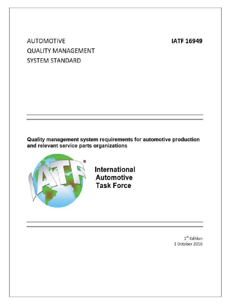 Iatf Standard System | PDF
