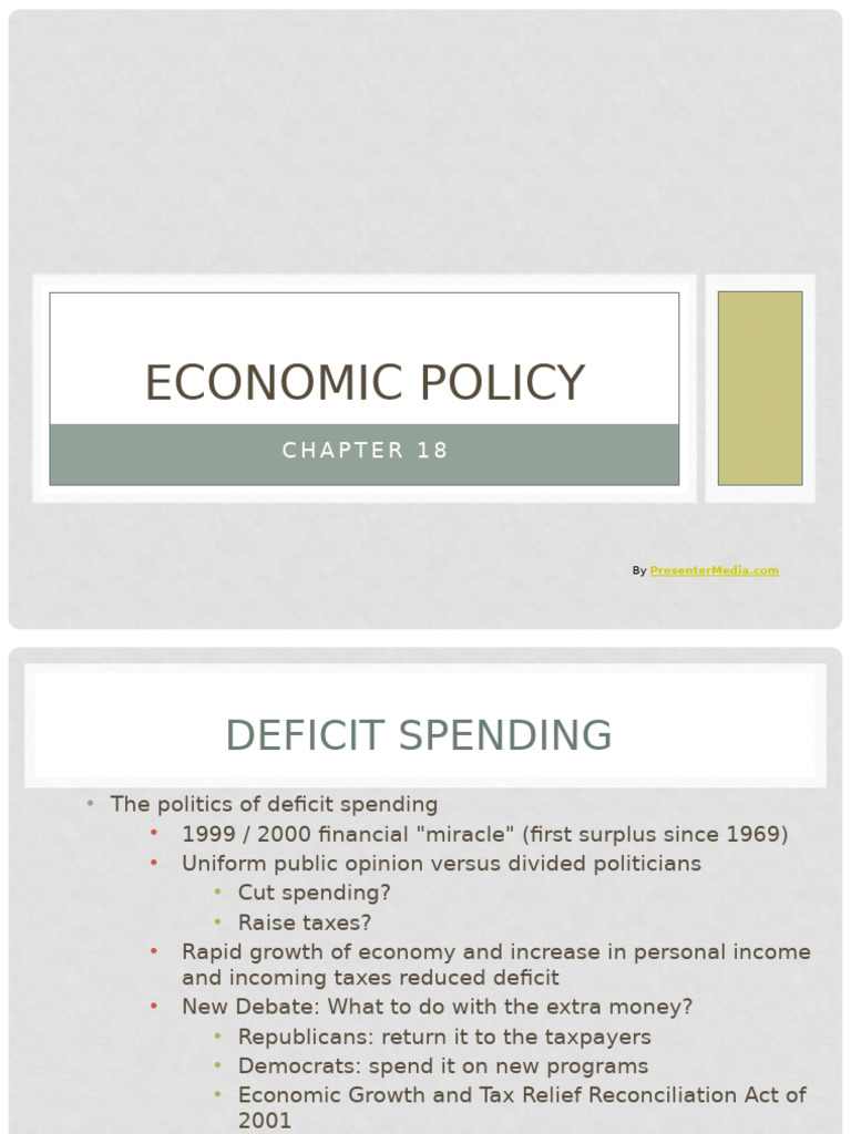 US Economic Policy Overview | PDF | Supply Side Economics | Government ...