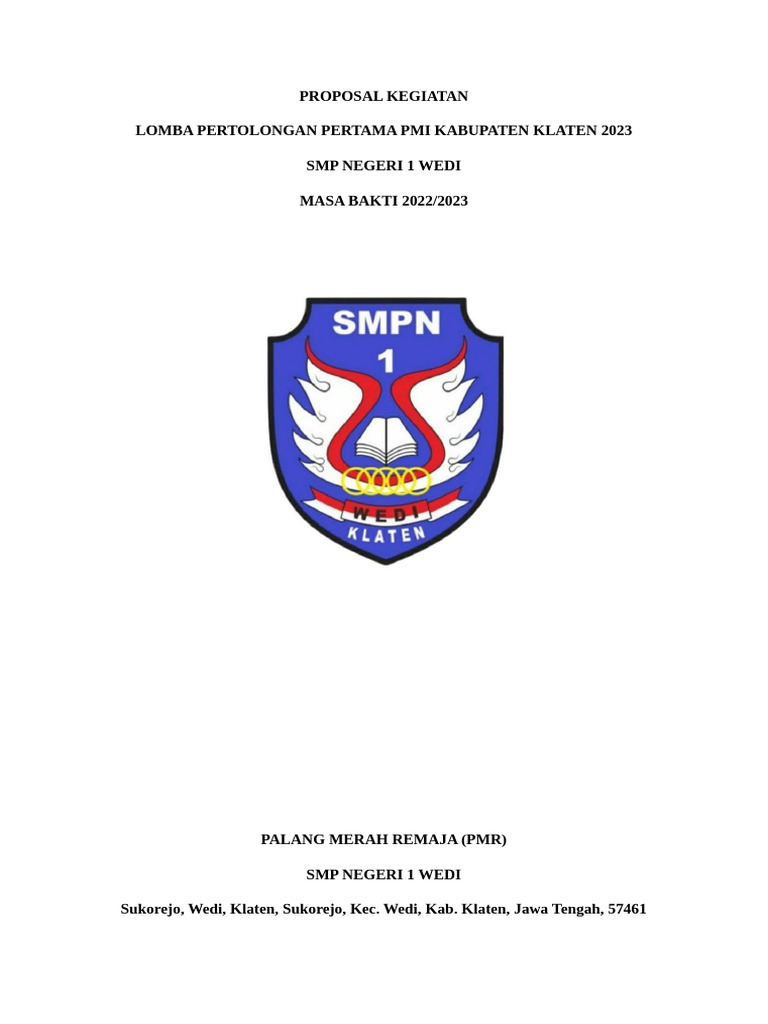 Lomba Pertolongan Pertama PMI Klaten 2023 | PDF