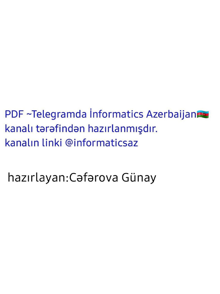 DİM Informatika Butun Qəbullar 2023 2024 Model Suallar, Otklar | PDF