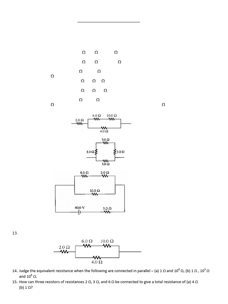 Combination of Resistances | PDF | Electrical Resistance And ...