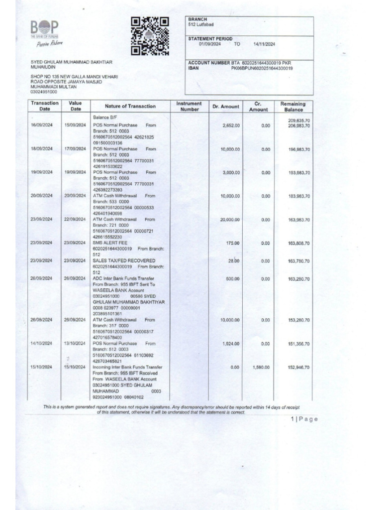 Statement BOP.pdf | PDF