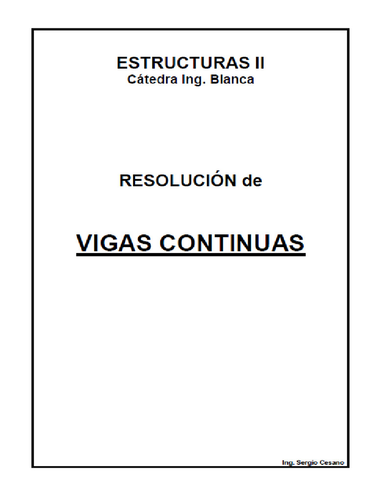 E2- Vigas Continuas | PDF | Viga (Estructura)