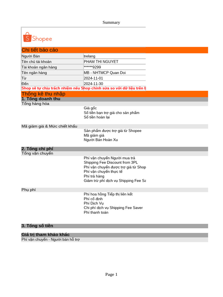 Income - Đã Phát Hành - vn.20241101 - 20241130 | PDF