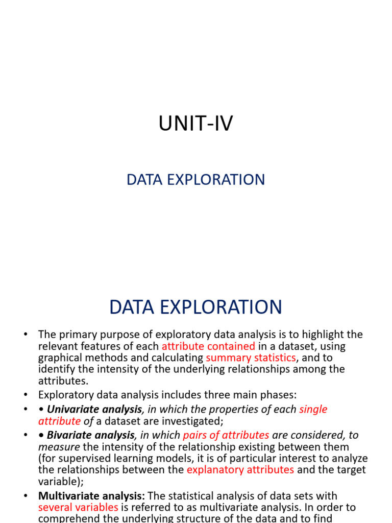 BI UNIT-IV | PDF | Variance | Covariance