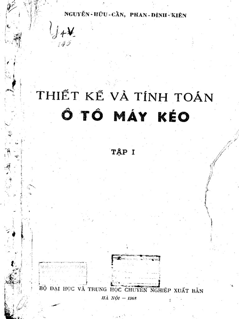 Thiet Ke Va Tinh Toan Oto May Keo Tap 1 | PDF