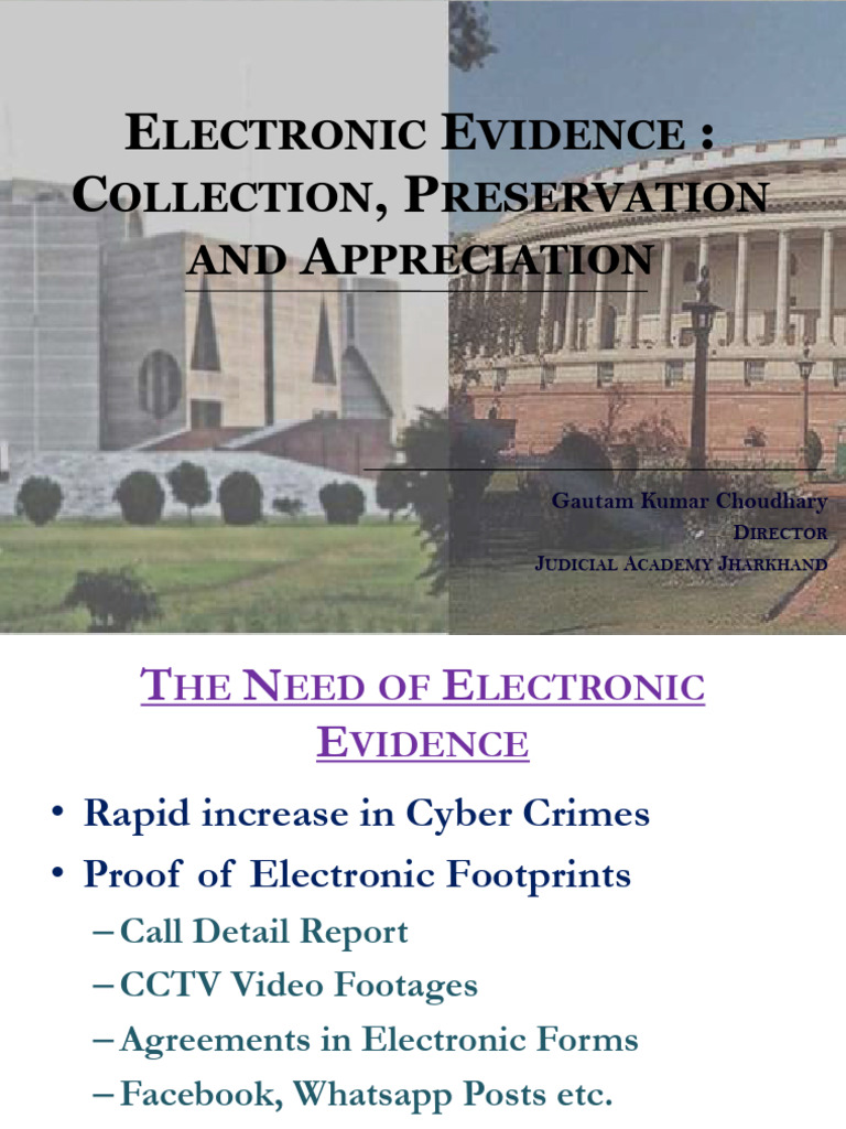 2.Electronic Evidence-Collection, Preservation and Appreciation | PDF ...