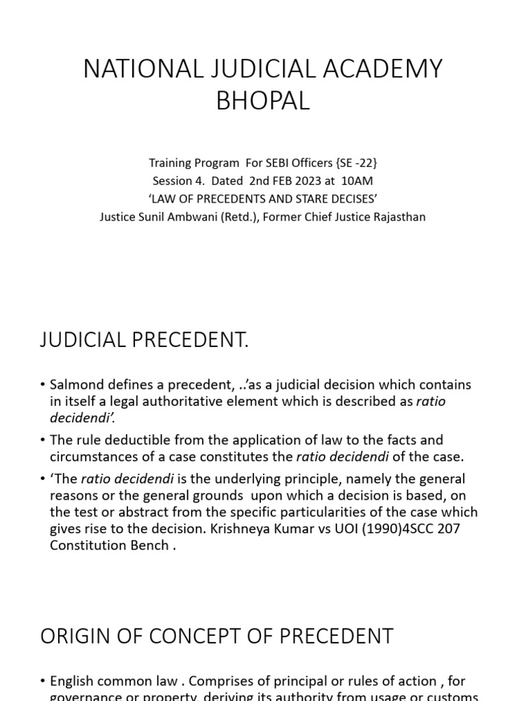 Understanding Judicial Precedents in Law | PDF | Precedent | Obiter Dictum