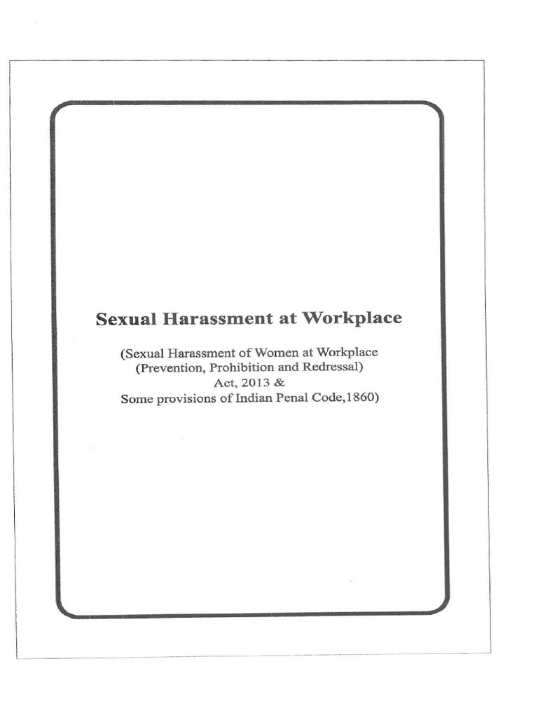 Sexual Harrassment Statutory Position Word | PDF | Sexual Harassment ...