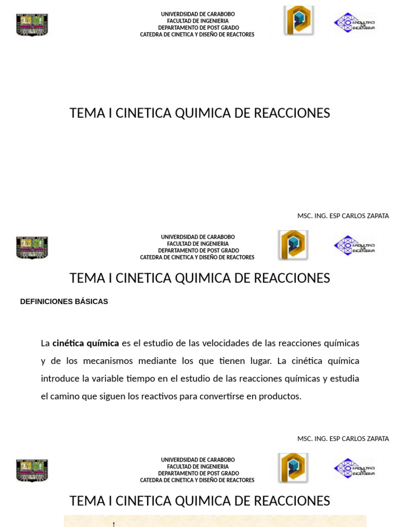CLASE DE REACTORES POST GRADO Revovada | PDF | Cinética química | Velocidad de reacción