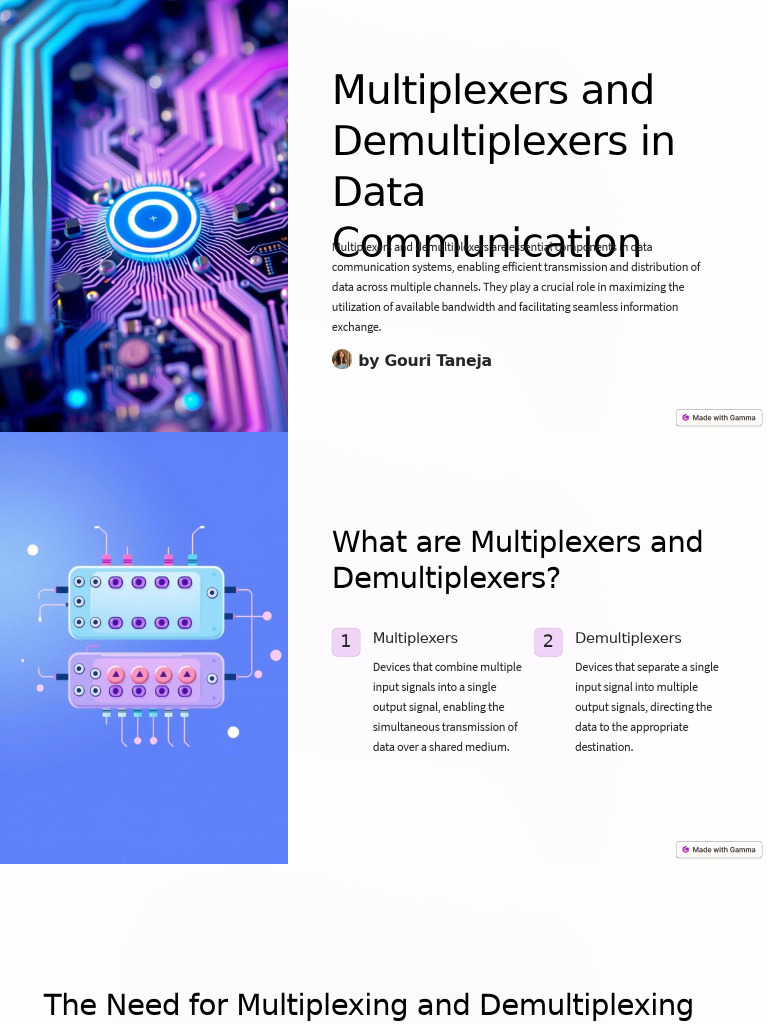 Multiplexers and Demultiplexers in Data Communication | PDF | Multiplexing | Computer Network
