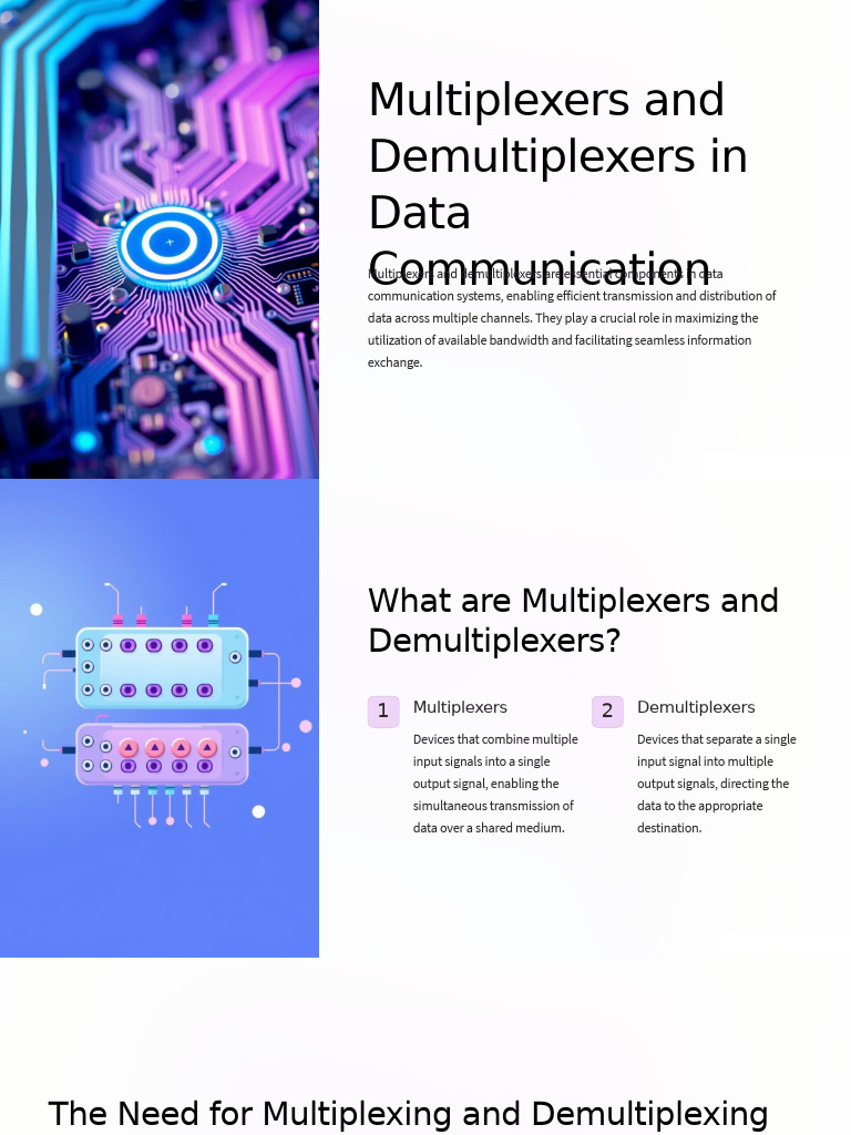 Multiplexers and Demultiplexers in Data Communication 1 | PDF | Multiplexing | Computer Network