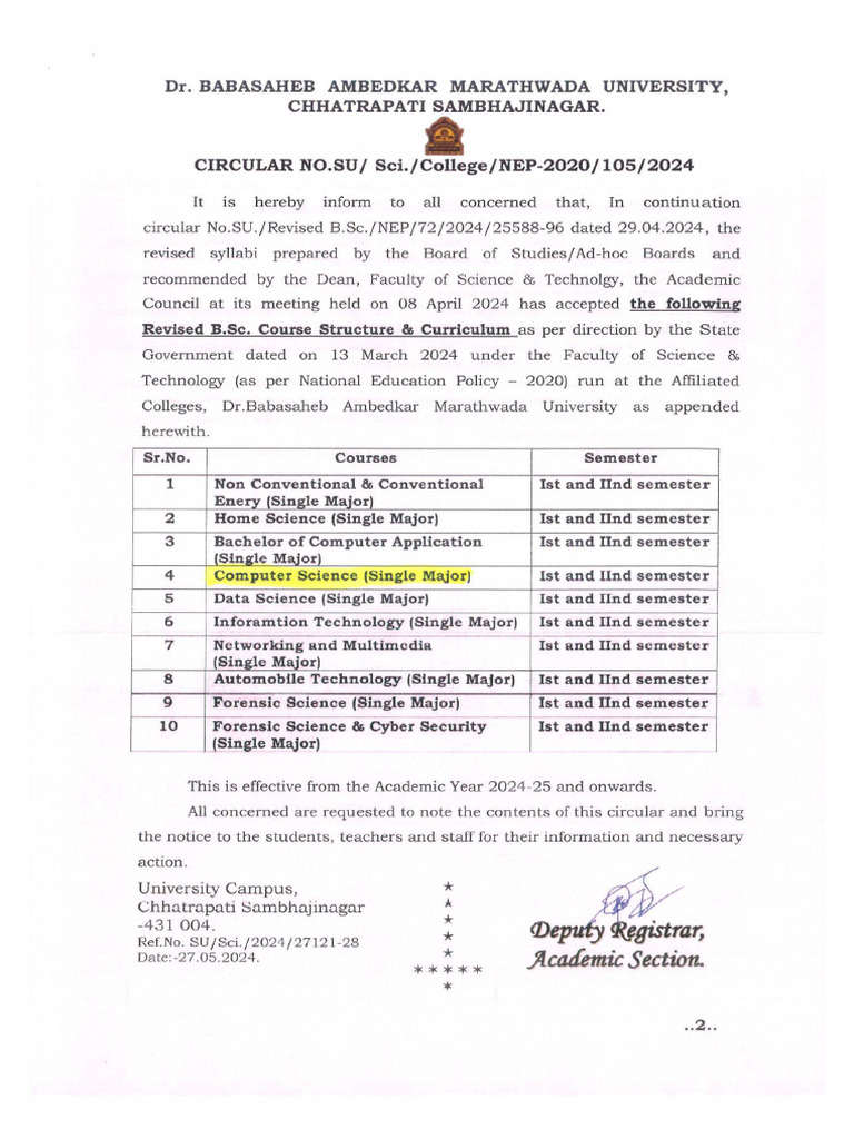 Rev BSc Computer Science Single Major College Nep 24 25 | PDF Rev BSc Computer Science Single Major College Nep 24 25 | PDF