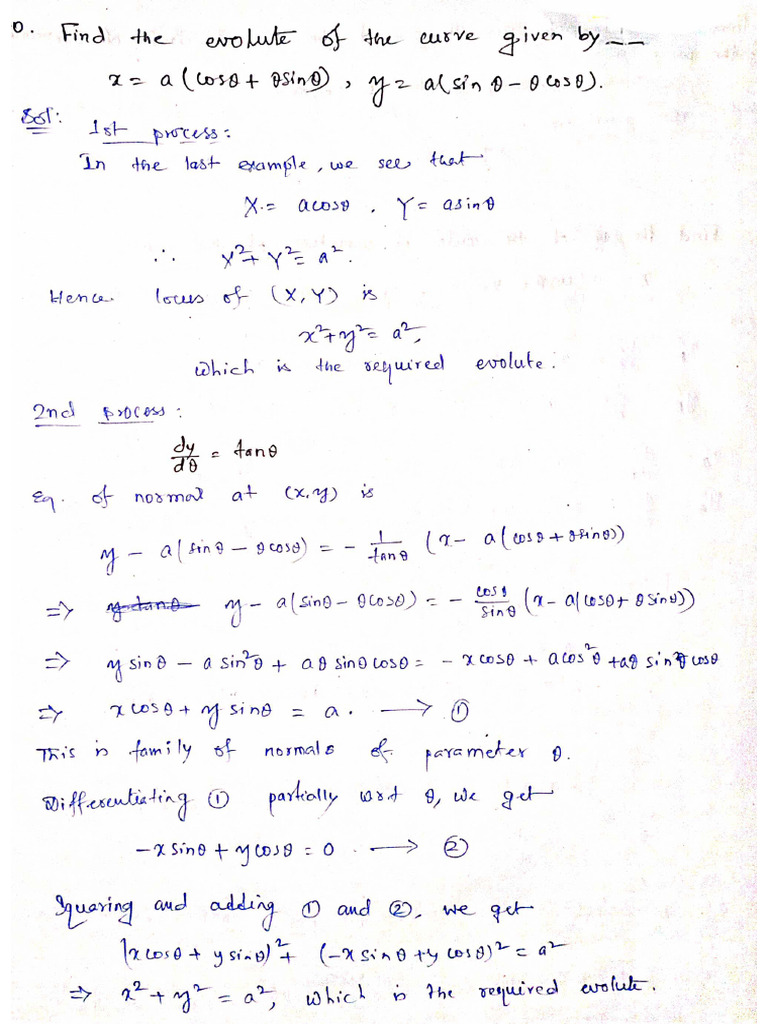 Evolute and Involute.example | PDF