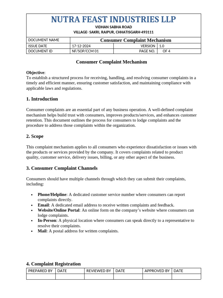 Consumer Complaint Mechanism | PDF | Alternative Dispute Resolution ...