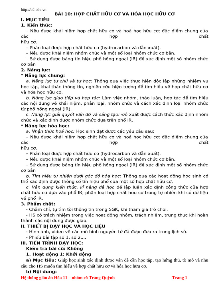 10 KNTT Bai 10 HOP CHAT HUU CO VA HOA HOC HUU CO ANH THU DUONG | PDF