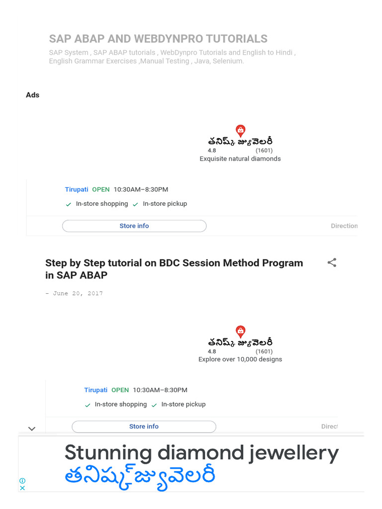 Step by Step Tutorial On BDC Session Method Program in SAP ABAP | PDF | Microsoft Excel ...