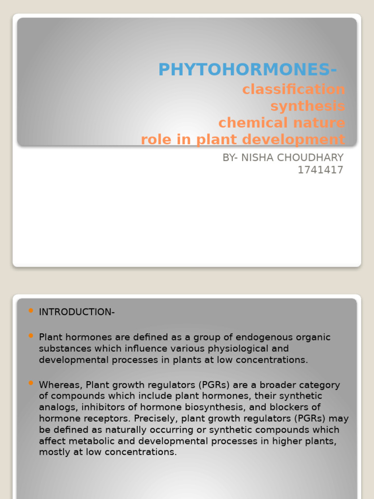 PHYTOHORMONES- | PDF | Plant Hormone | Biochemistry