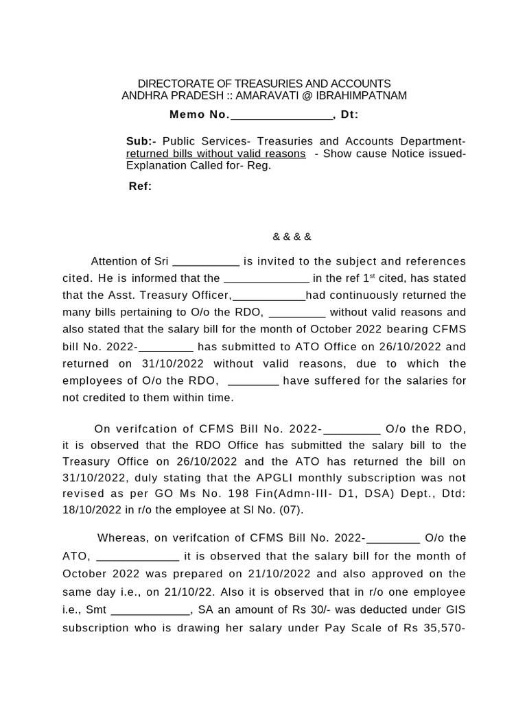 show cause sample | PDF