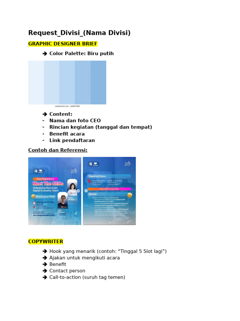 Brief Desain Marcom | PDF
