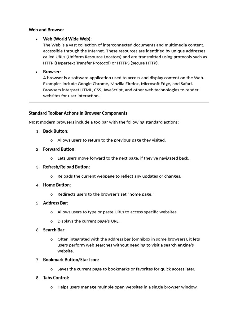 Understanding Web and Browser Basics | PDF