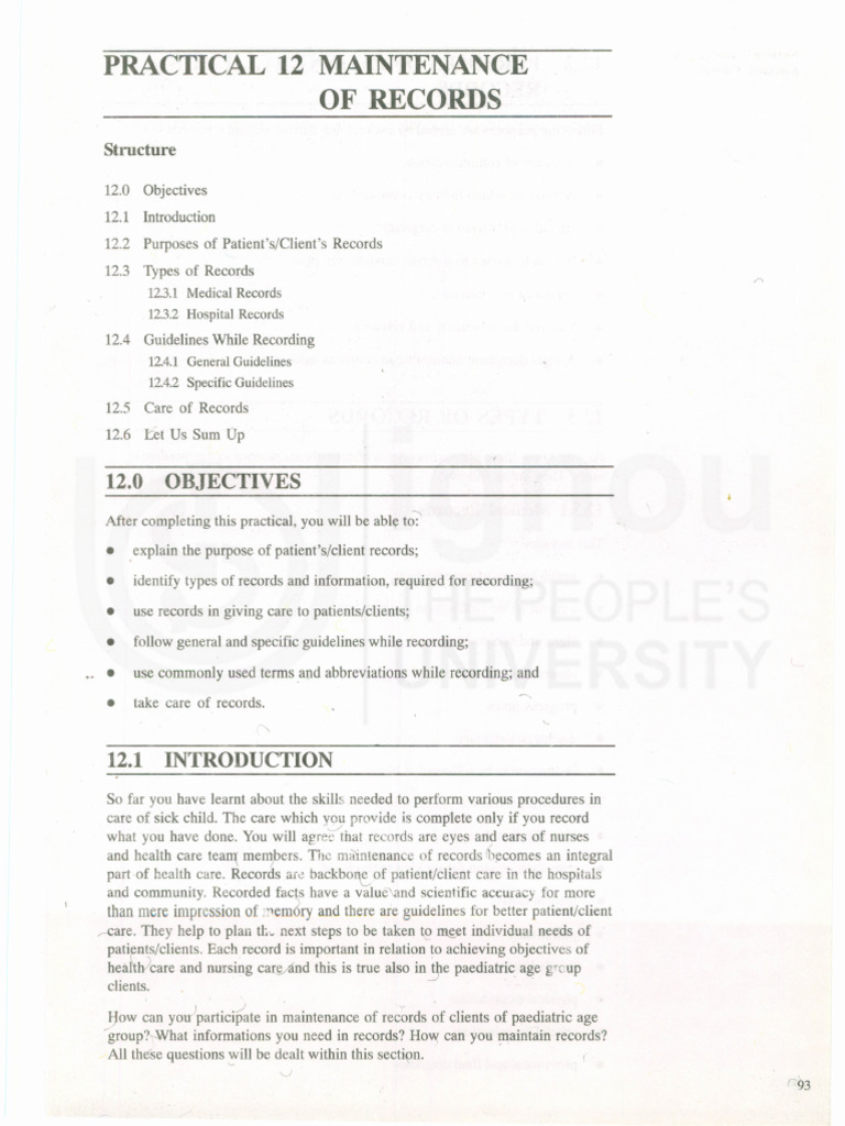 Practical 12 | PDF | Physical Examination | Nursing