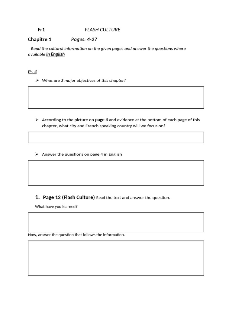 Erin Fohouo - Fr1 FLASH CULTURE CH 1 | PDF