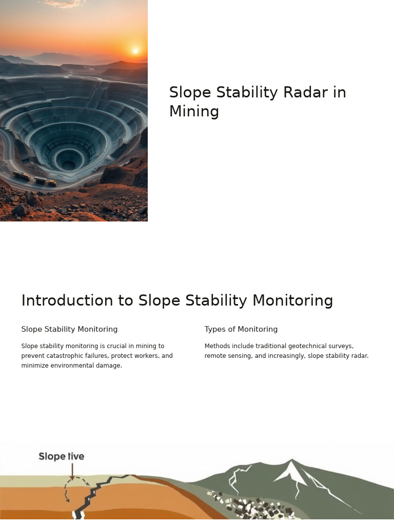 Slope Stability Radar in Mining | PDF | Radar | Security Alarm