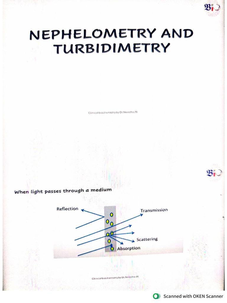 Nephelo and Turbidometer | PDF