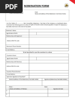 Nomination Forms For Change of Nominee (Da3) PDF | PDF | Deposit ...