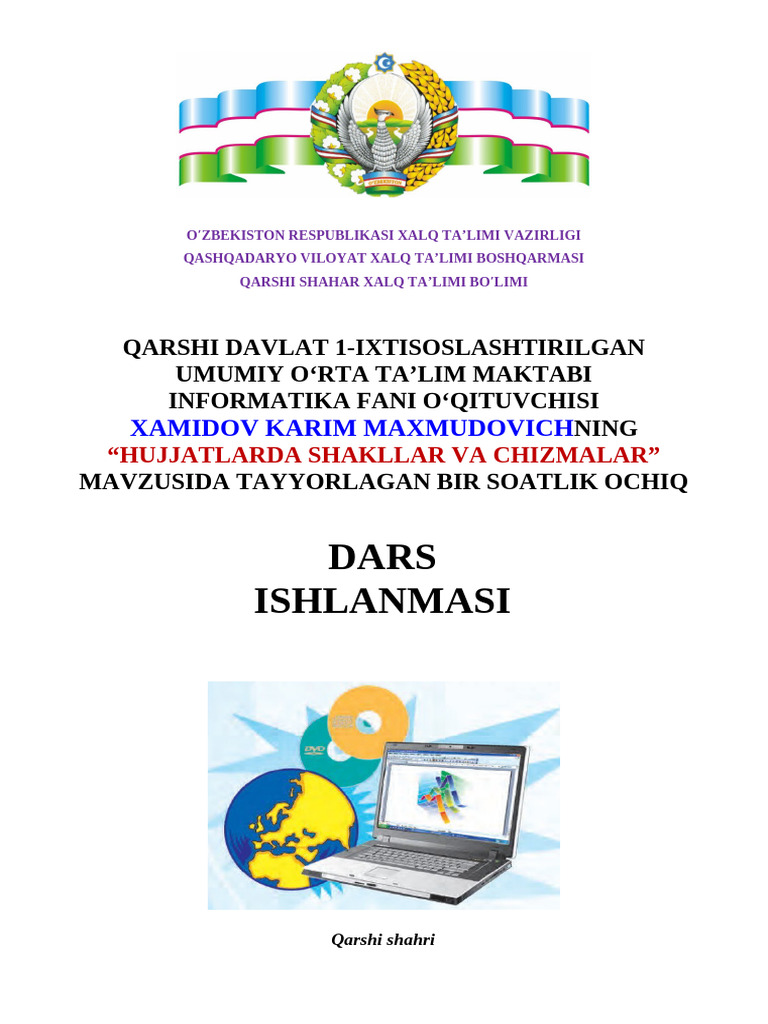 Hujjatlarda Shakllar Va Chizmalar | PDF