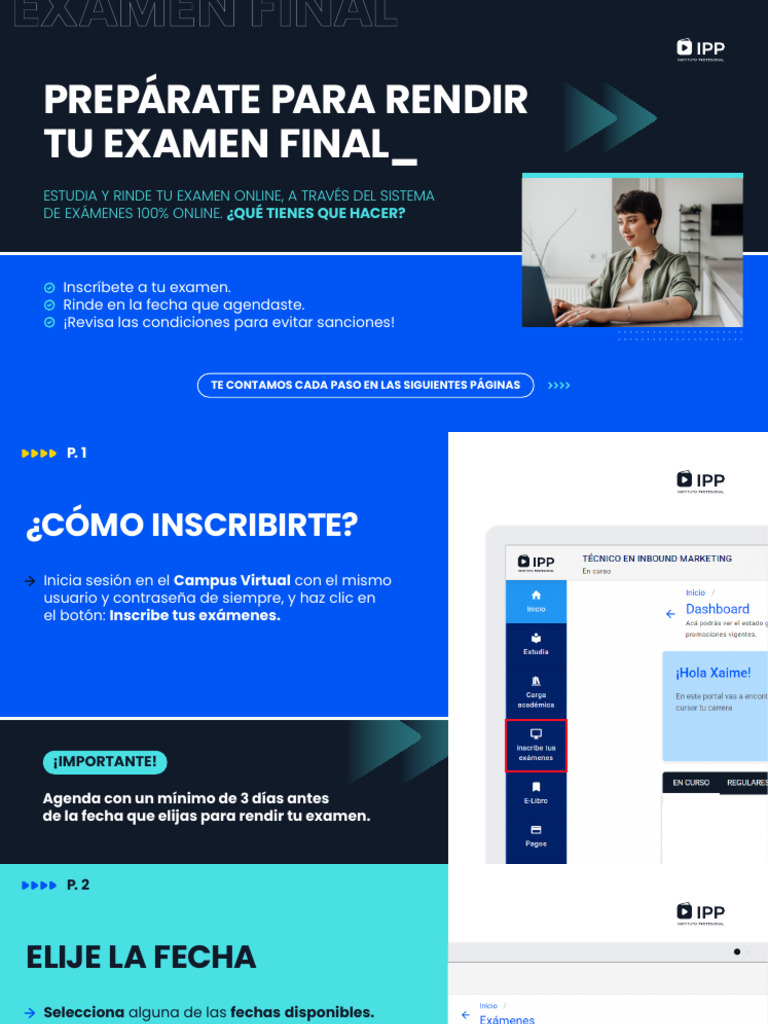 Instructivo Exámenes Obligatorios Ipp | PDF | Informática