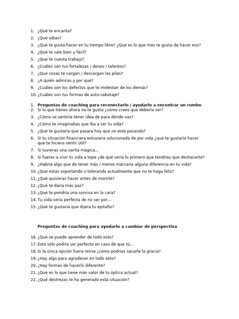 PREGUNTAS PODEROSAS (Recuperado Automáticamente) | PDF