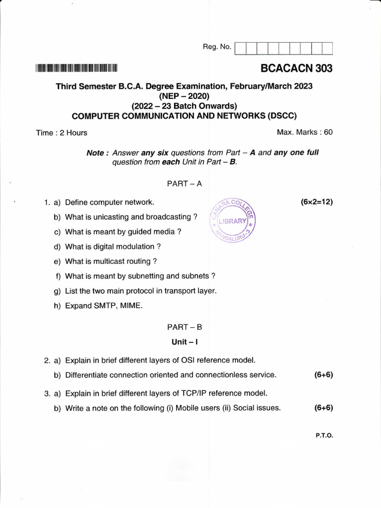 NEP BCA III Sem Computer Communication | PDF | Computer Network ... NEP BCA III Sem Computer Communication | PDF | Computer Network ...