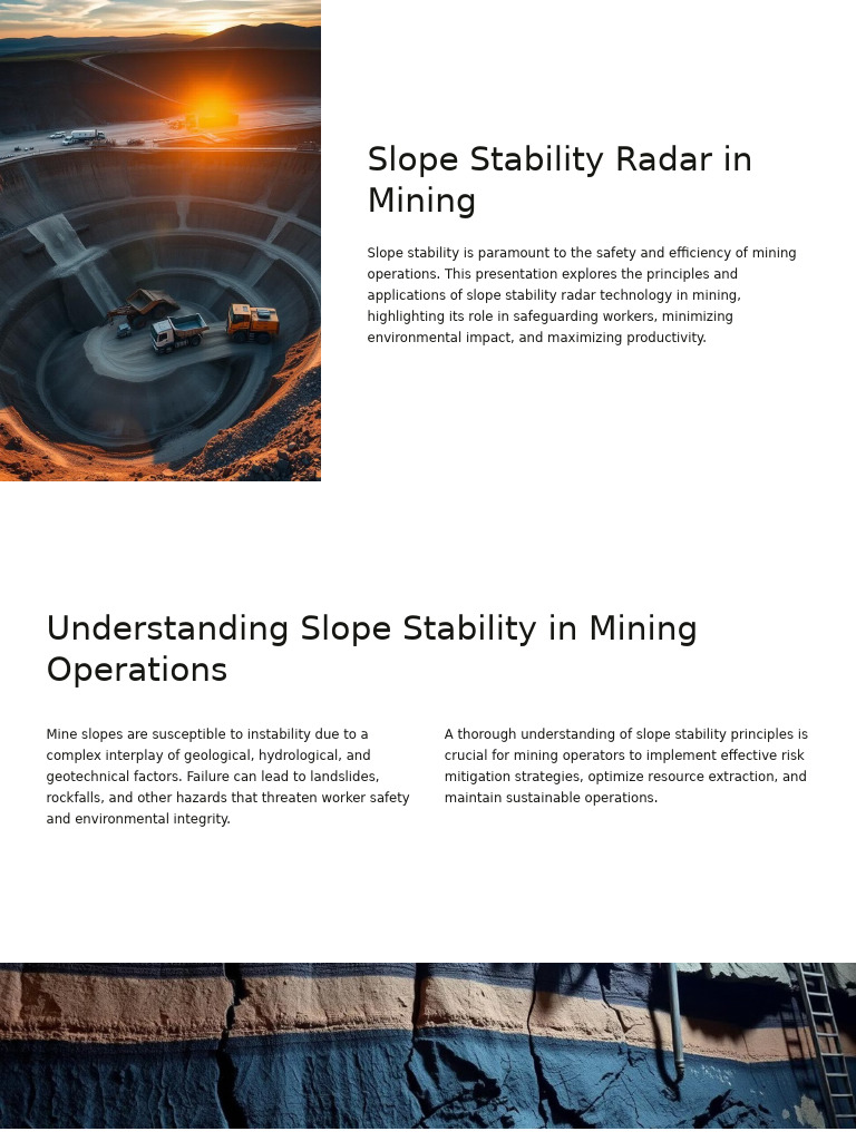 Slope Stability Radar in Mining | PDF | Radar | Earth Sciences