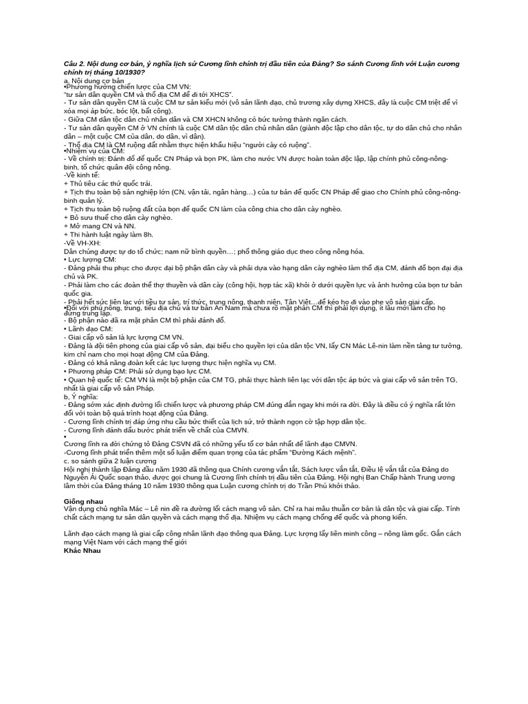 Ôn Thi Ls Đảng | PDF