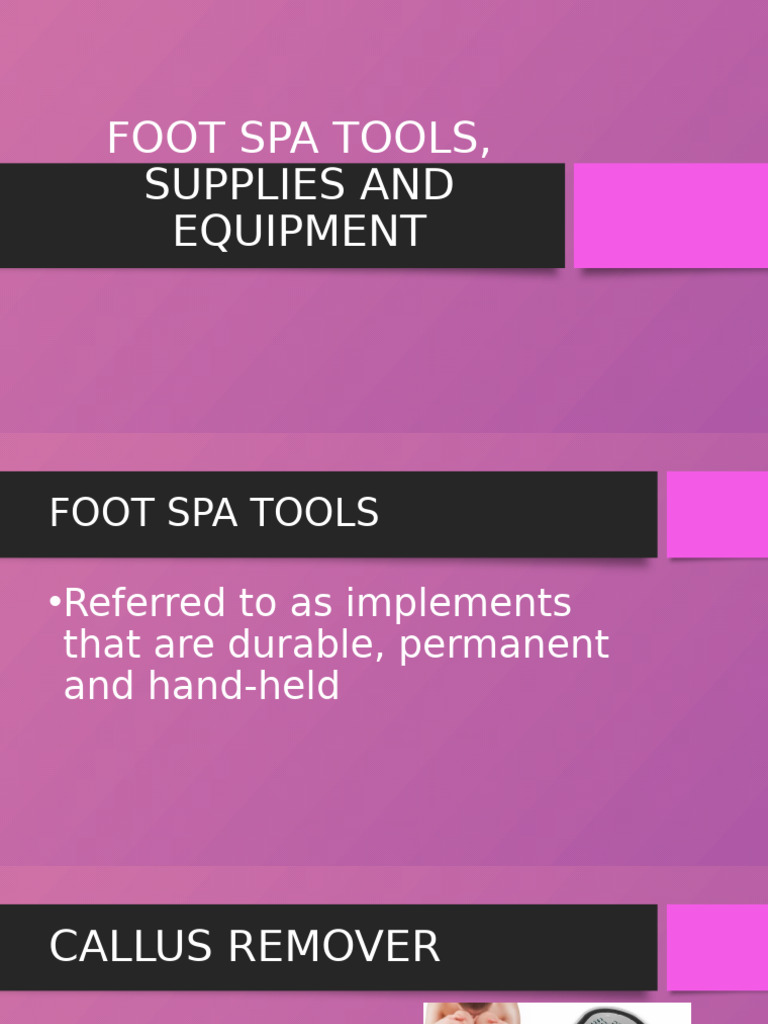 Essential Foot Spa Tools and Supplies | PDF