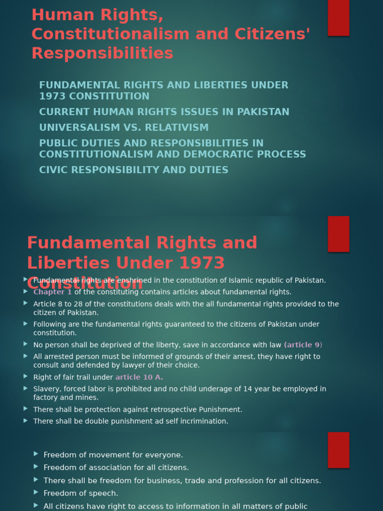 Human Rights and Civic Responsibilities | PDF | Relativism | Democracy