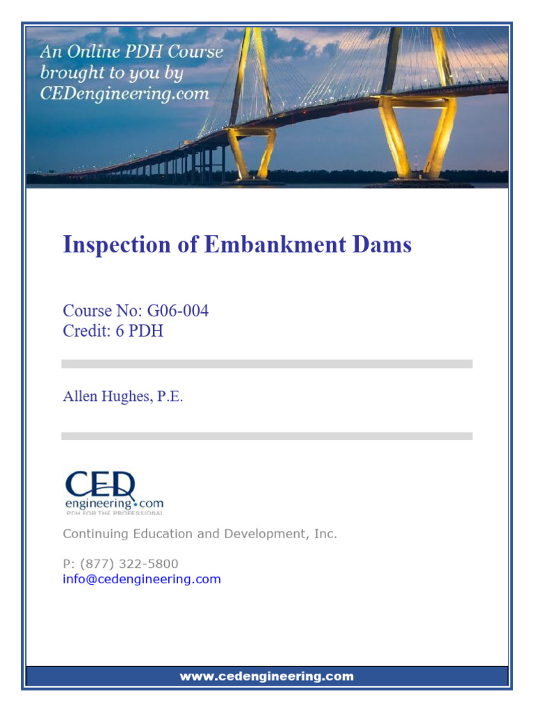 G06-004 - Inspection of Embankment Dams | PDF | Dam | Spillway