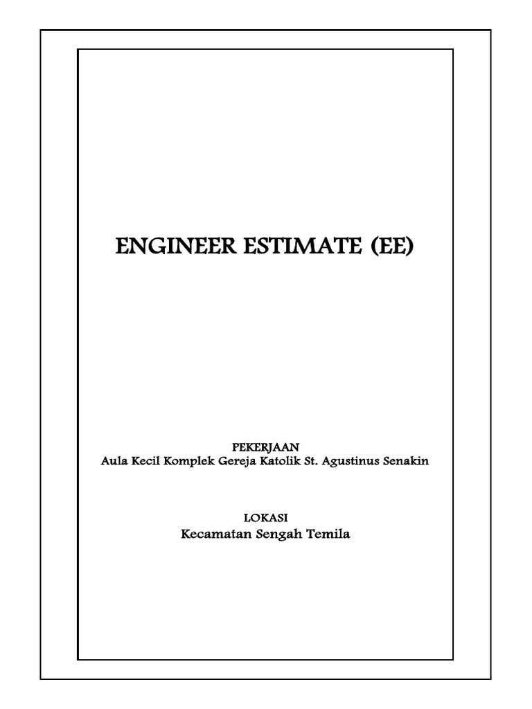 EE Aula Kecil Gereja Senakin | PDF