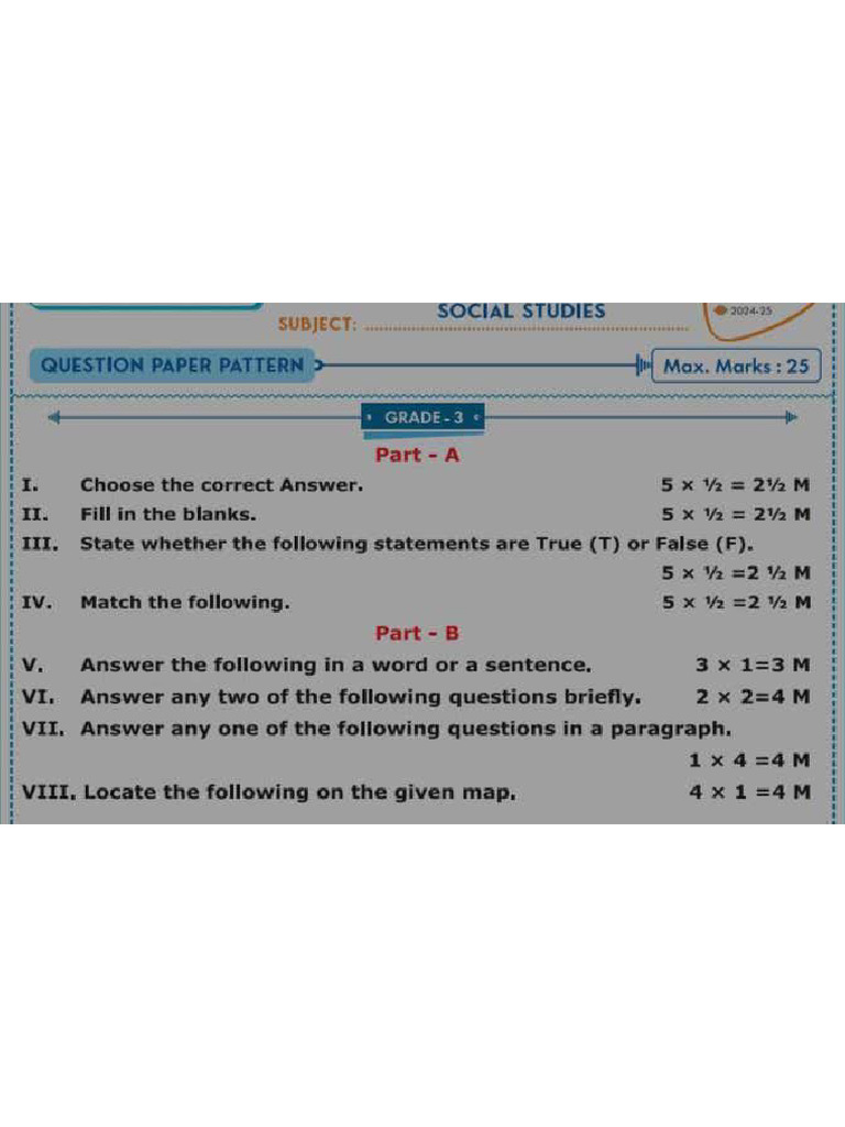 Grade 3post Midterm Question Paper Pattern | PDF