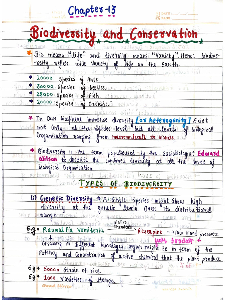 Biodiversity and Conservation Class 12 | PDF