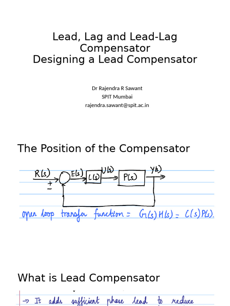 Lead-Lag Compensator (1) | PDF